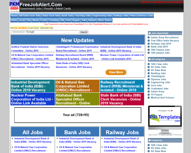 Top-10 Best Job Template For Blogger Free Download - W3Templates